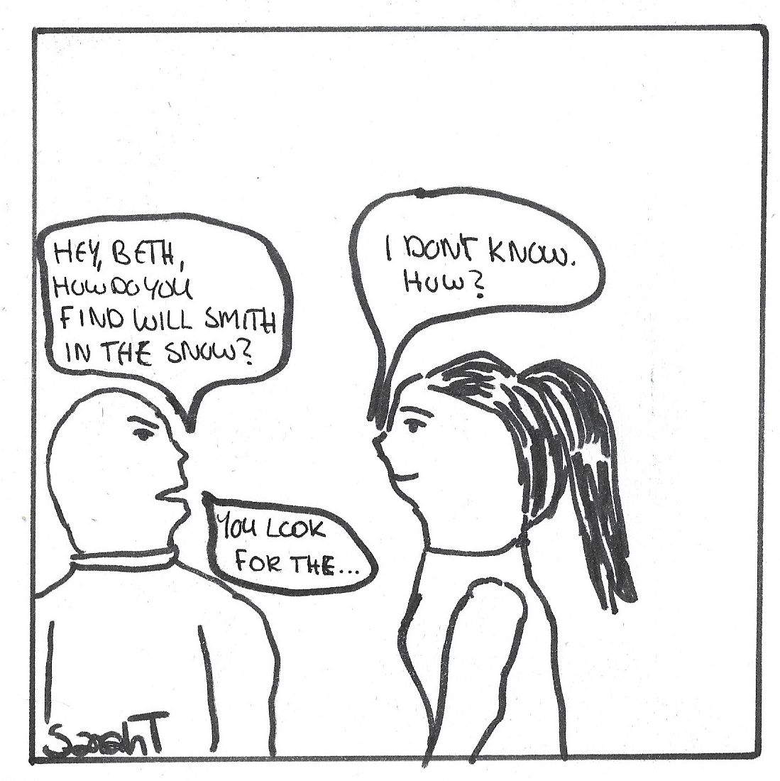 Homophones comic #9 – Too much time, and too little.